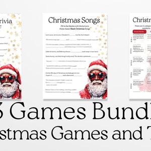 Christmas Game Bundle, Black Family Games, African American Christmas ...