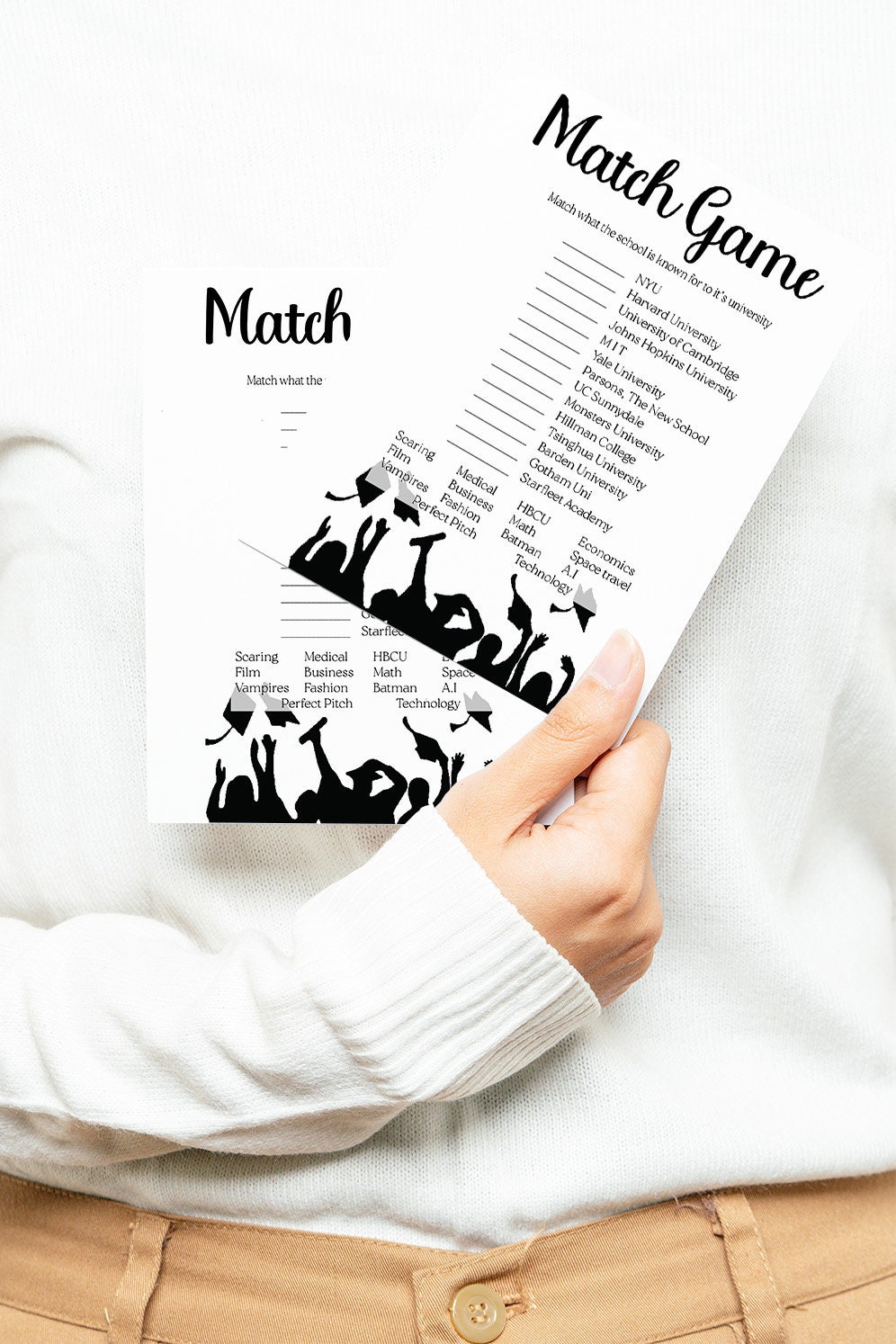 Graduation Game Match Game, Trivia Game, Instant Download, Graduation ...