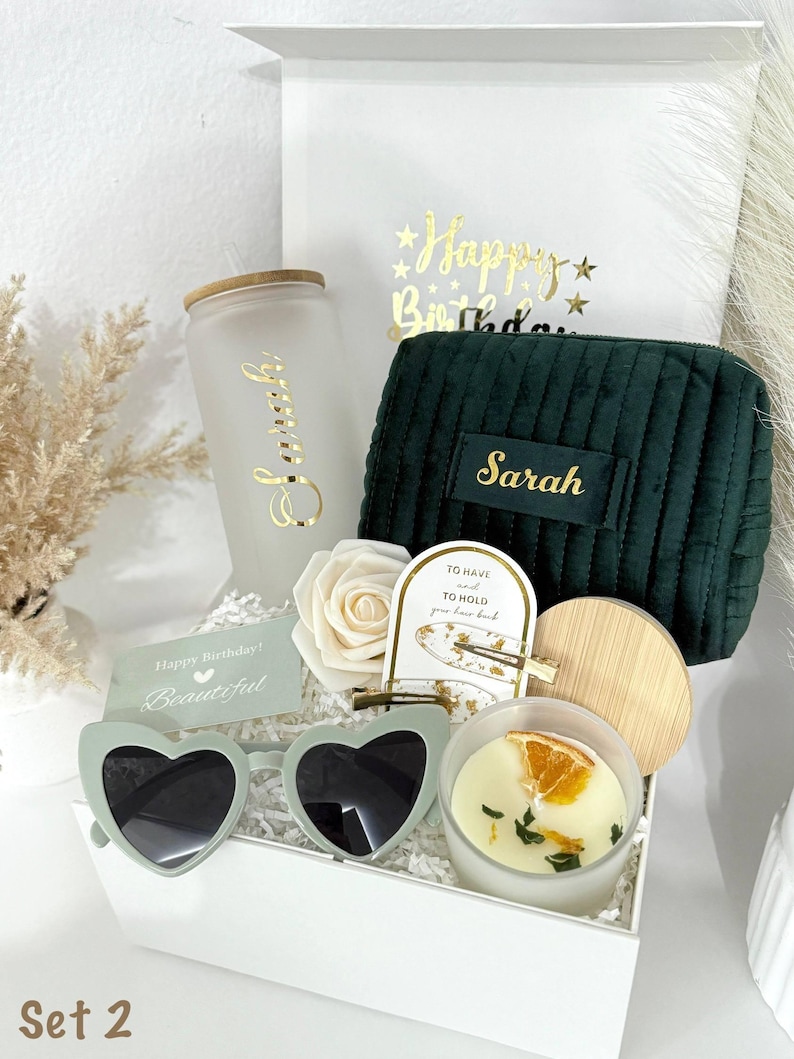 Luxury Birthday Gift Box for Her, Personalized Birthday Gift Set ...