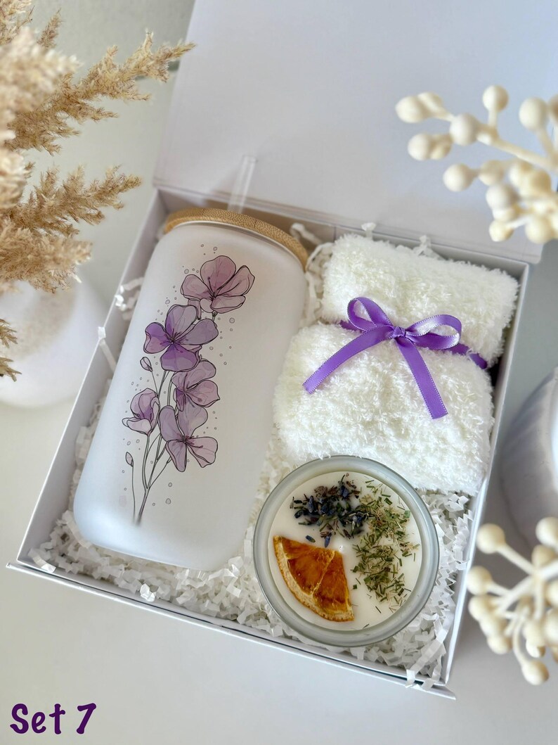 SPA Gift Box for Her, Unique Spa Gift Basket, Luxury Birthday Gift Set ...