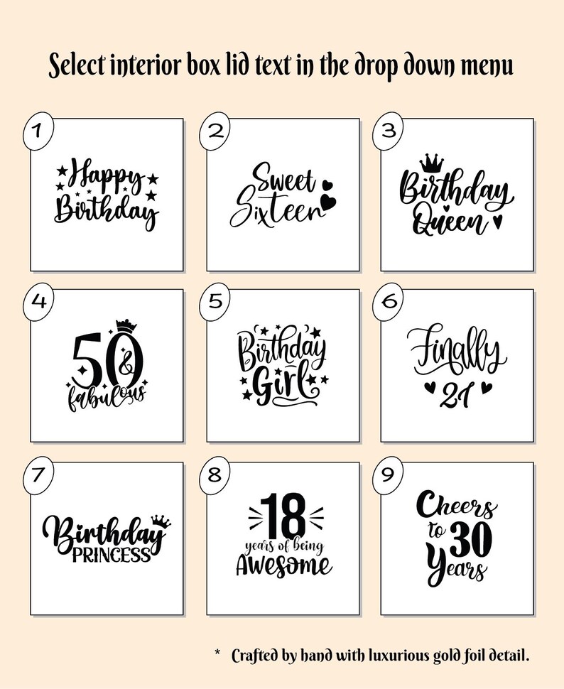 Luxury Birthday Gift Box for Her, Personalized Birthday Gift Set ...