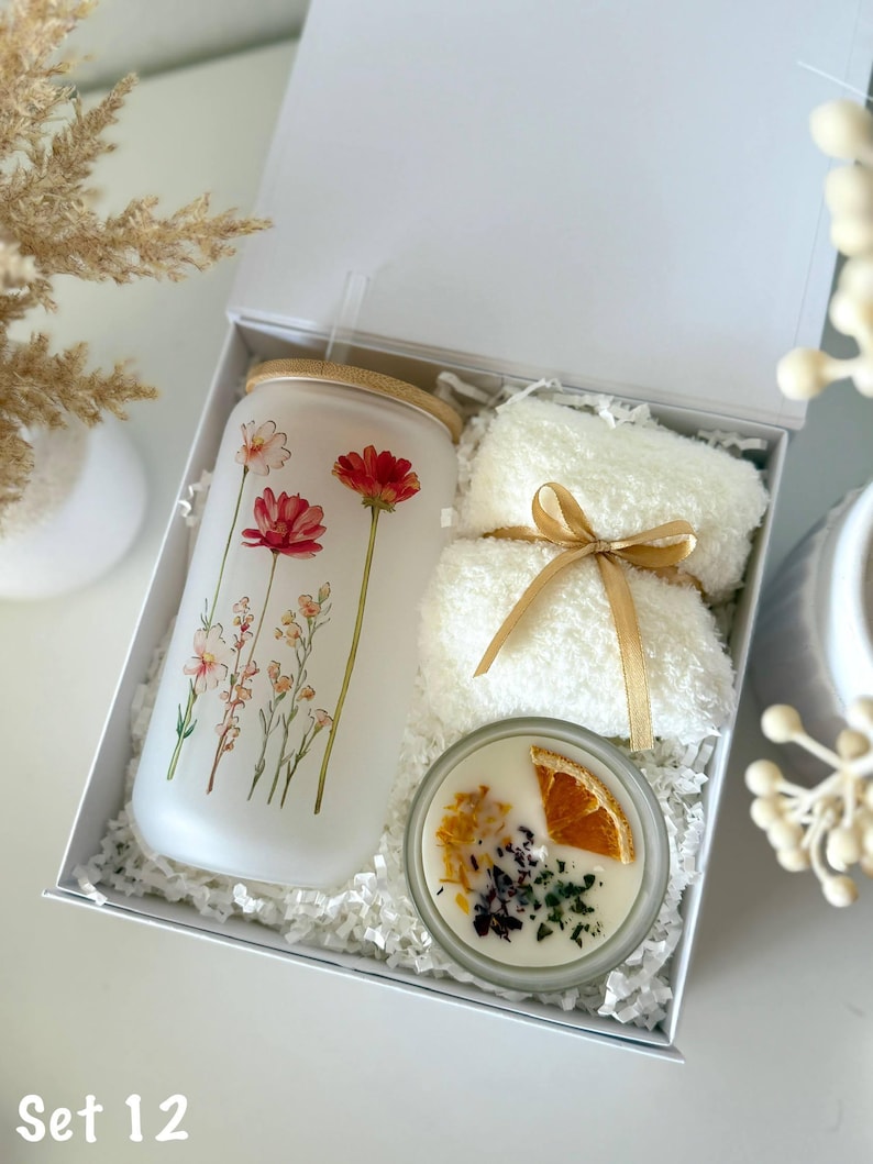 SPA Gift Box for Her, Unique Spa Gift Basket, Luxury Birthday Gift Set ...