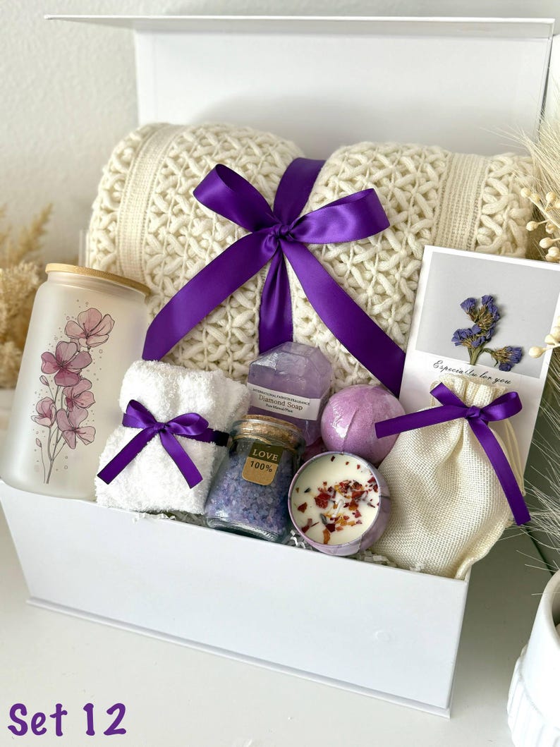 Spa Gift Set for Women, Organic Self Care Spa Gift Box, Handmade ...