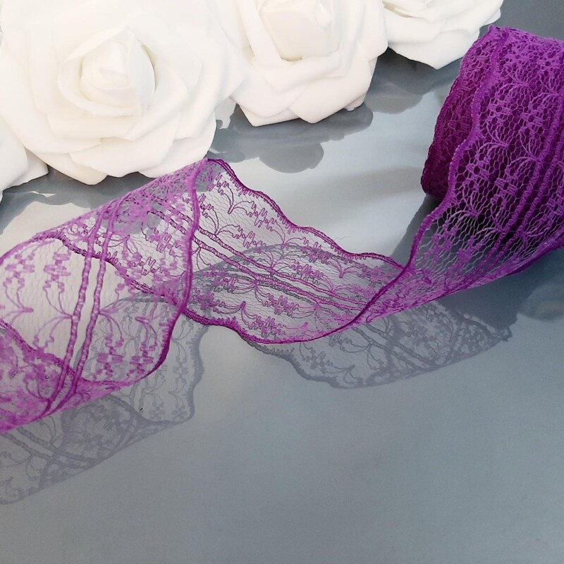 Purple Lace Fabric - Etsy