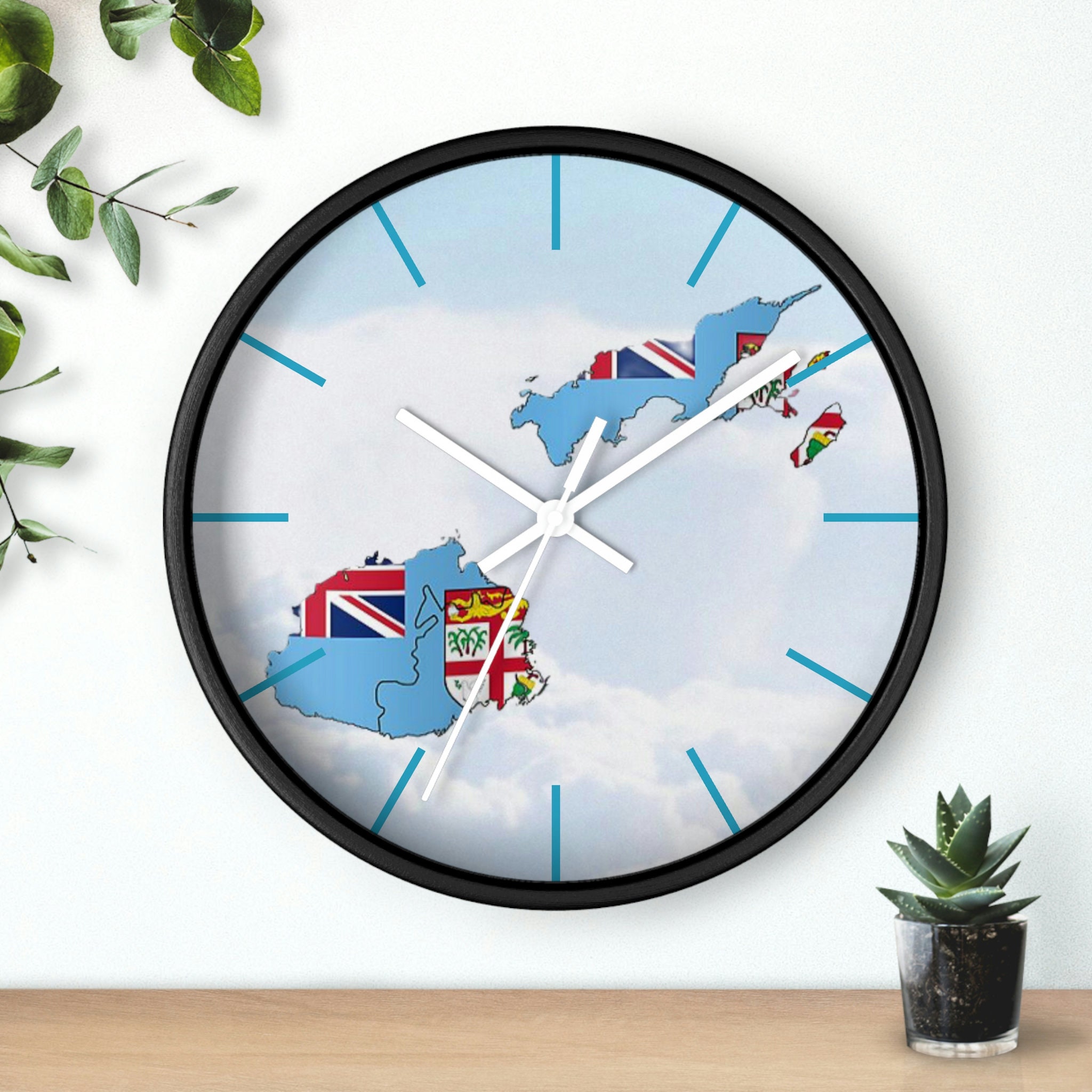 Fiji Islands Wall Clock: Wooden Frame Accent Piece - Etsy
