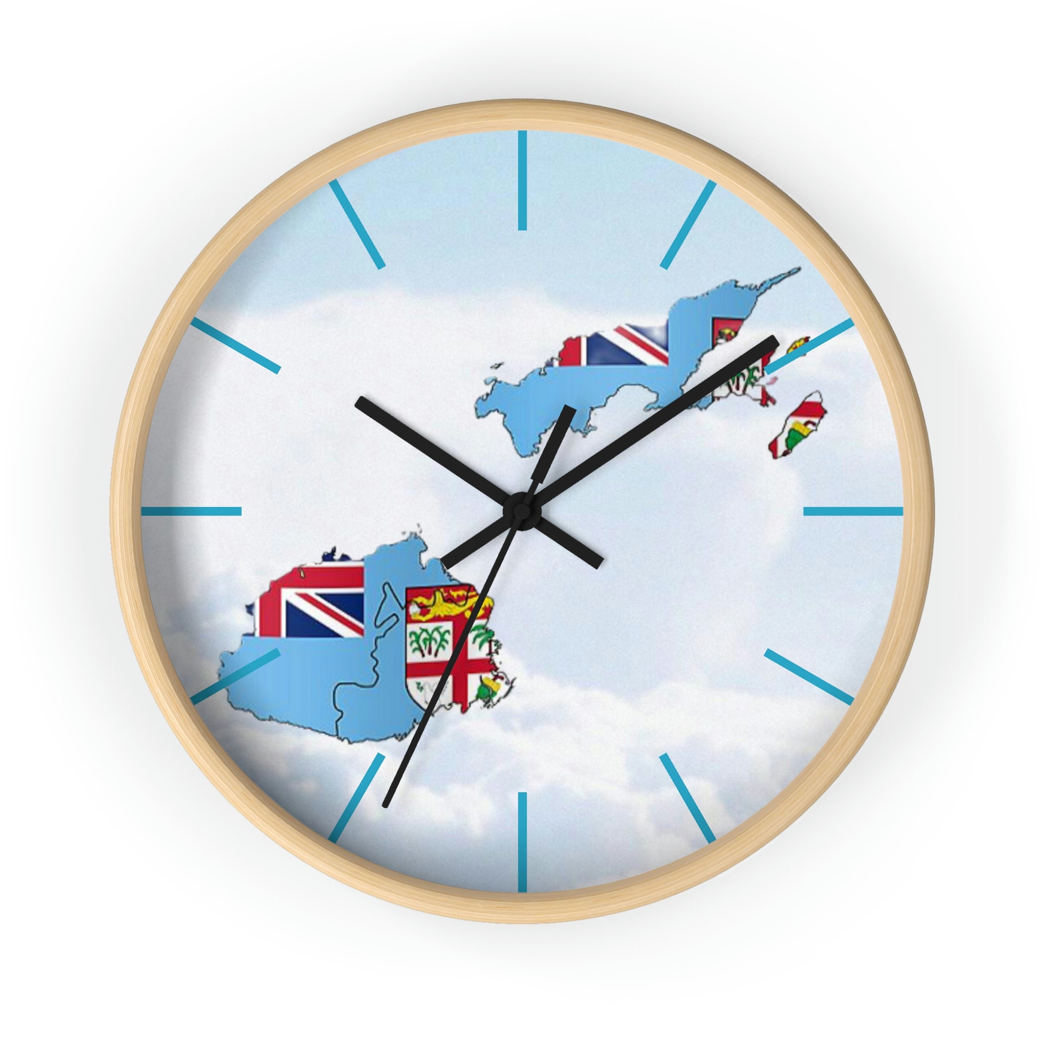 Fiji Islands Wall Clock: Wooden Frame Accent Piece - Etsy