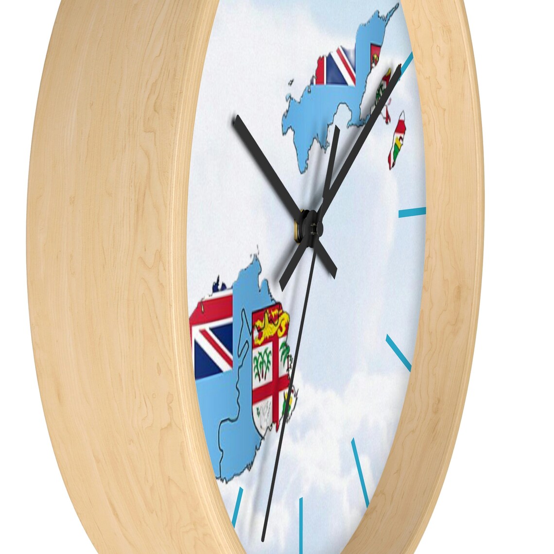 Fiji Islands Wall Clock: Wooden Frame Accent Piece - Etsy