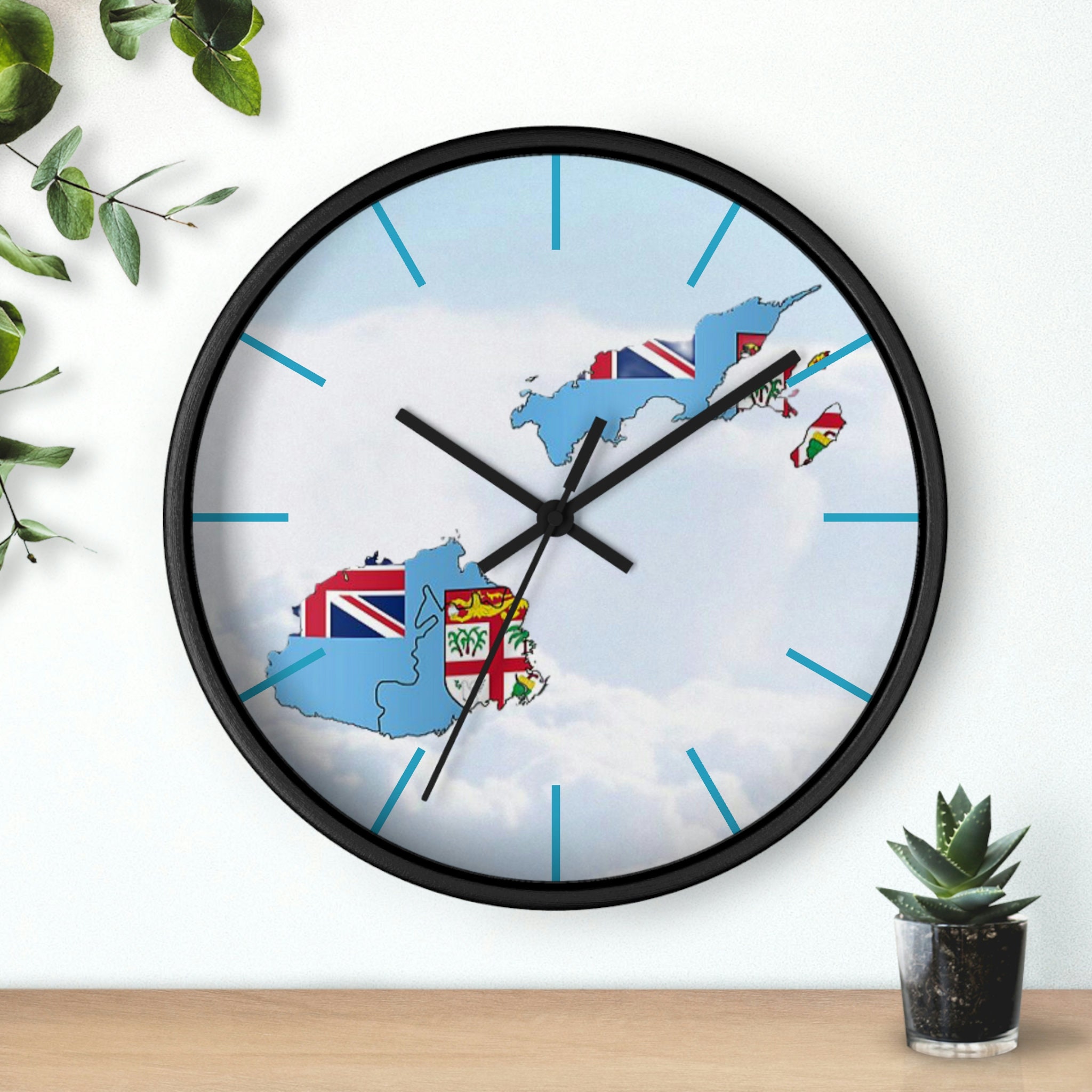 Fiji Islands Wall Clock: Wooden Frame Accent Piece - Etsy