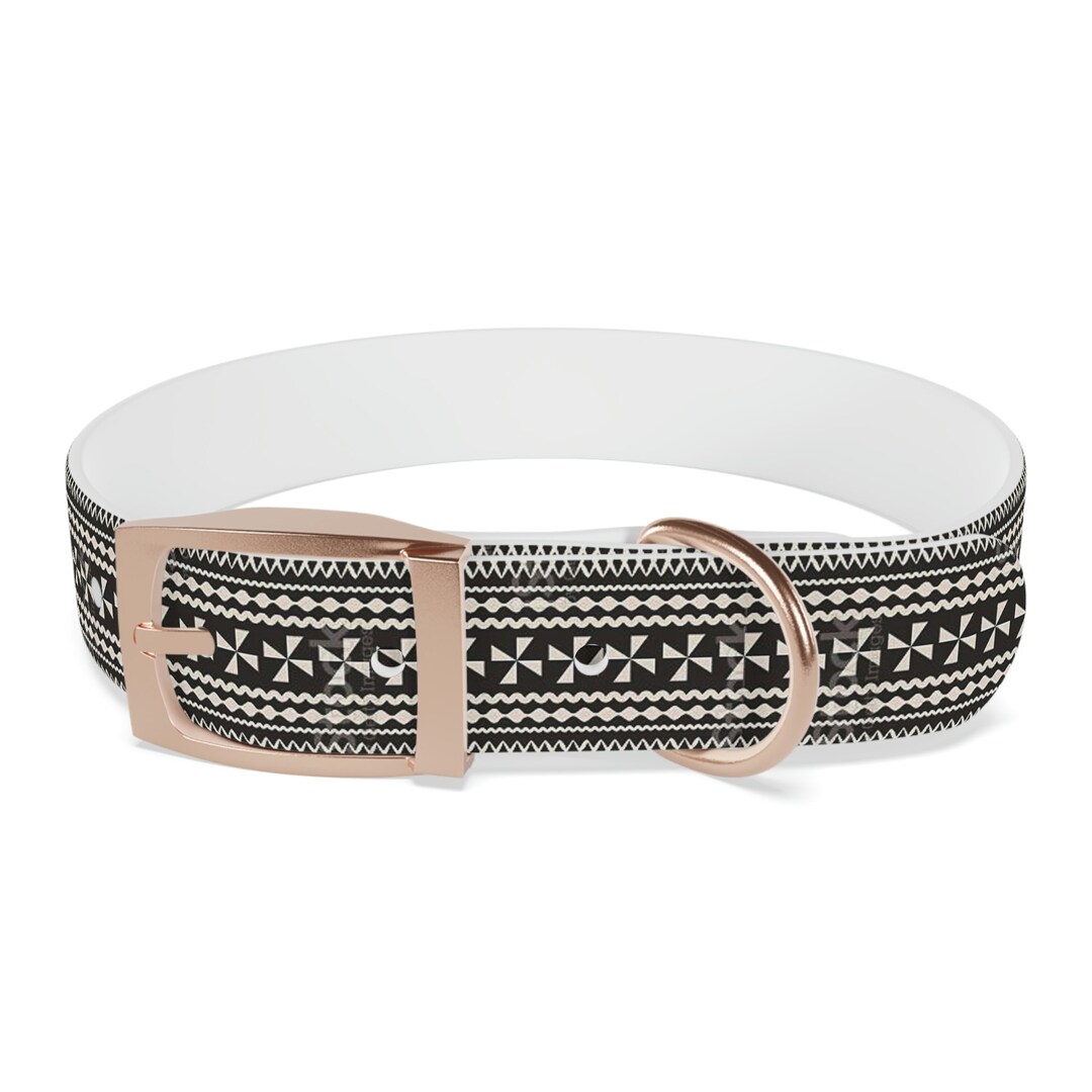 Fiji Print - Polynesian Samoan Hawaiian Tongan Tribal Tapa Dog Collar ...