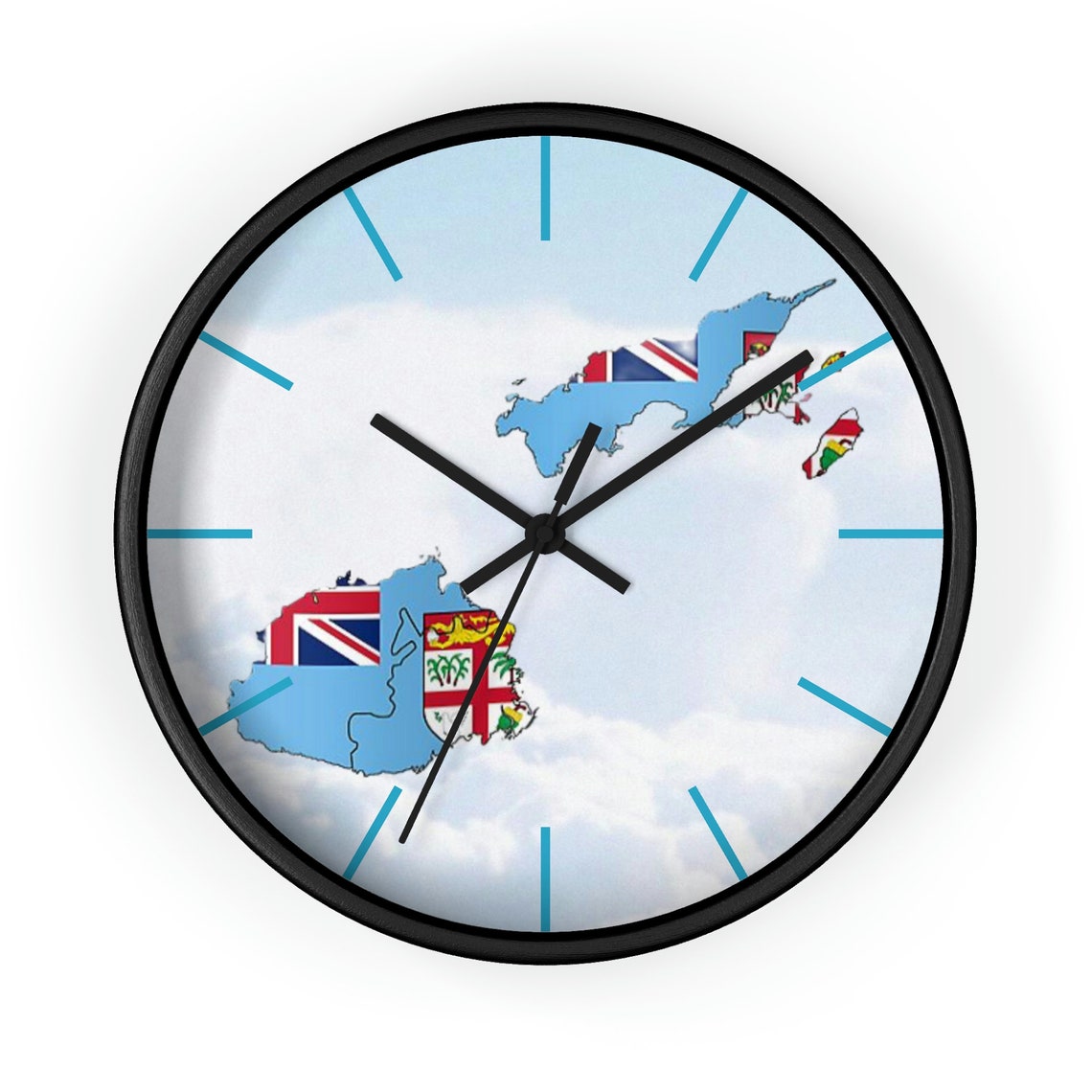 Fiji Islands Wall Clock: Wooden Frame Accent Piece - Etsy