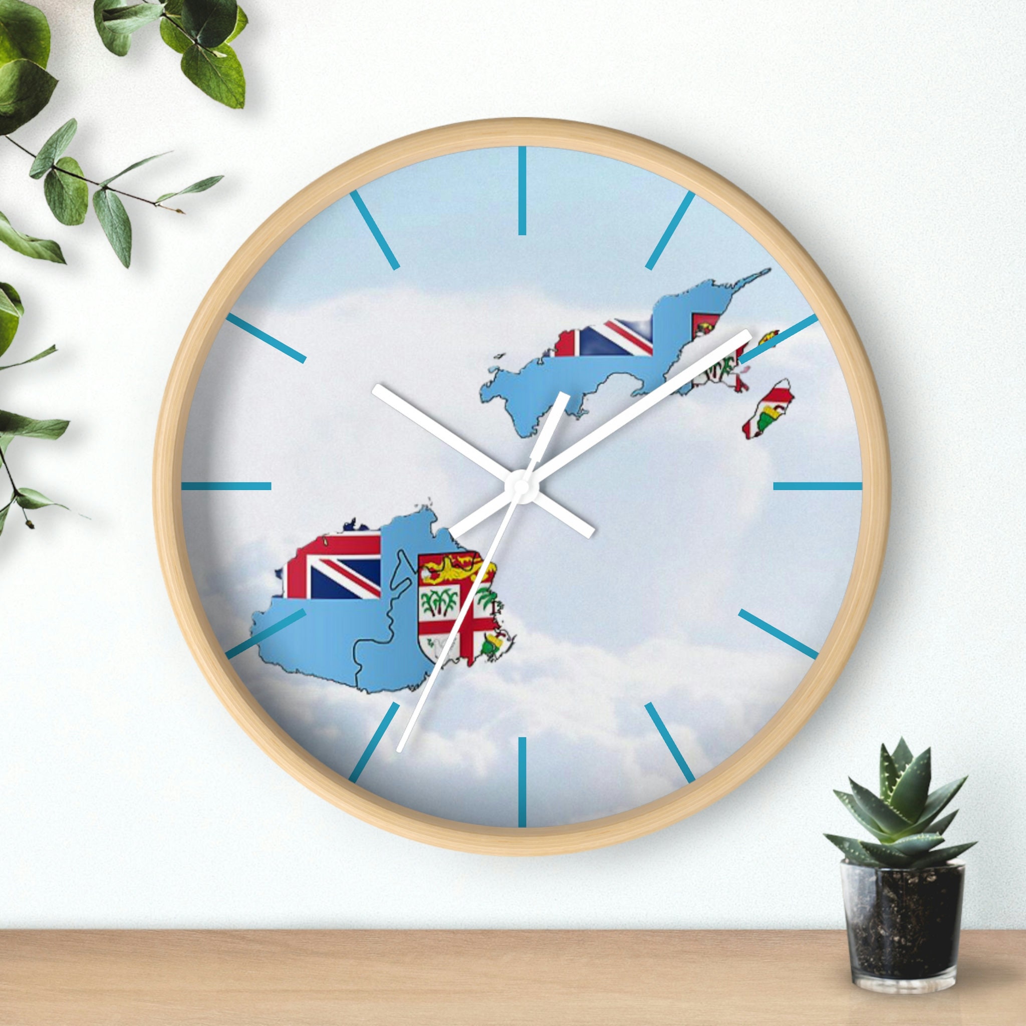 Fiji Islands Wall Clock: Wooden Frame Accent Piece - Etsy