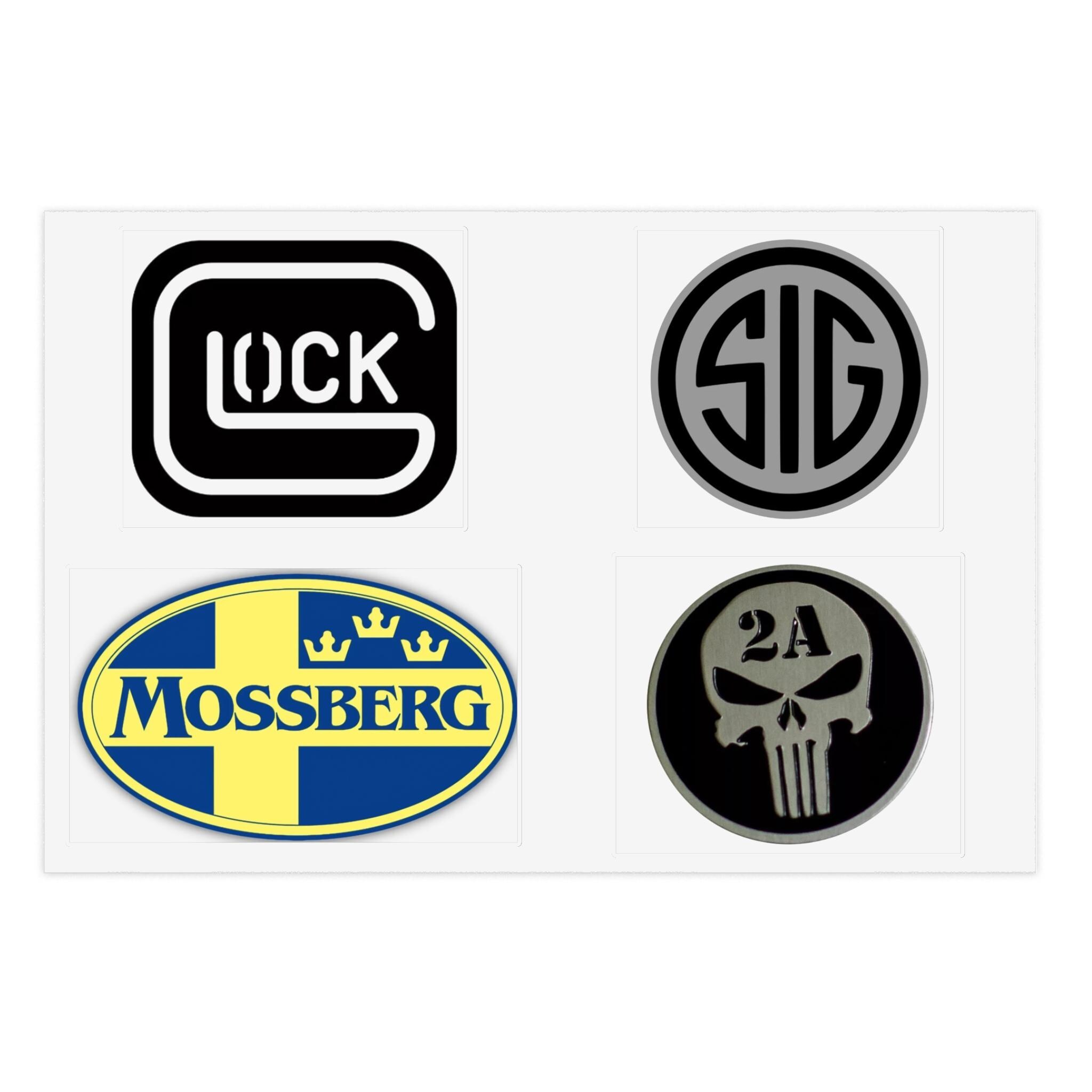 Gun Logo Sticker Sheets, Pistol Rifle Firearm Decals, Second Amendment Bumper Laptop Stickers ...