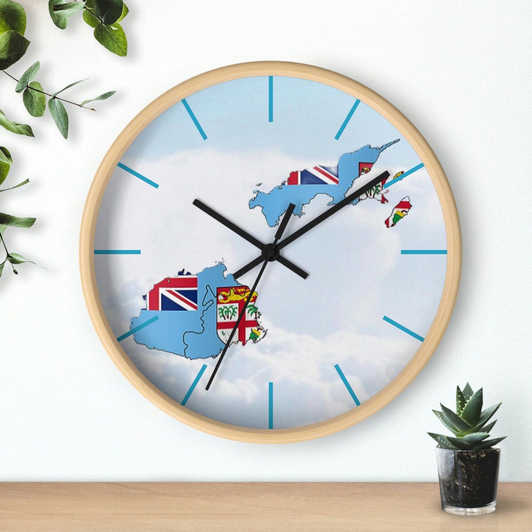 Fiji Islands Wall Clock: Wooden Frame Accent Piece - Etsy