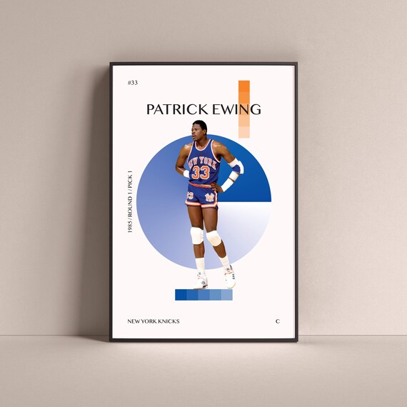 Patrick Ewing Poster New York Knicks Art Print Minimalist - Etsy