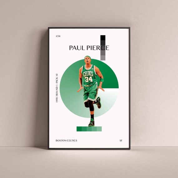 Paul Pierce Poster Boston Celtics Art Print Minimalist - Etsy