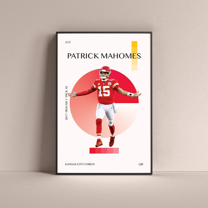 Patrick Mahomes Poster Kansas City Chiefs Art Print - Etsy