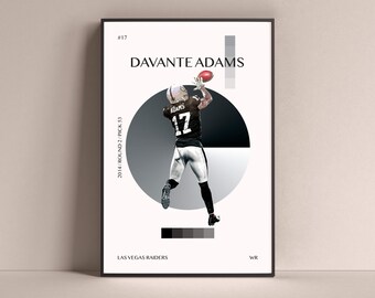 Davante Adams Las Vegas Raiders NFL Football Poster - Etsy