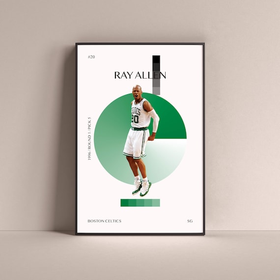 Ray Allen Poster Boston Celtics Art Print Minimalist - Etsy