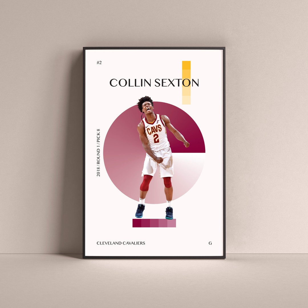 Collin Sexton Poster, Cleveland Cavaliers Art Print Minimalist ...