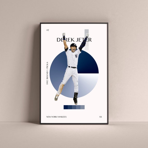 Derek Jeter Poster New York Yankees Art Print Minimalist - Etsy