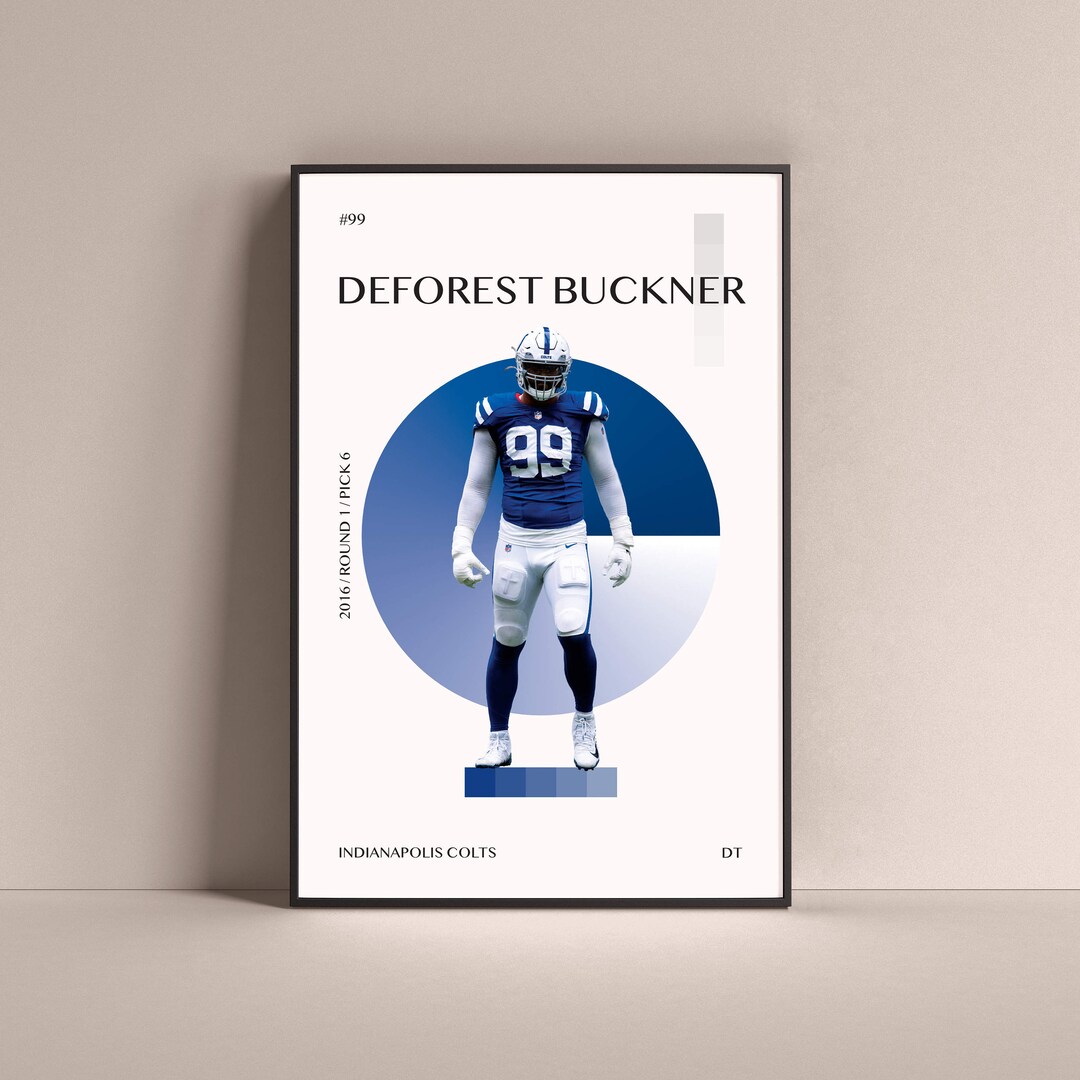 Deforest Buckner Poster, Indianapolis Colts Art Print Minimalist ...