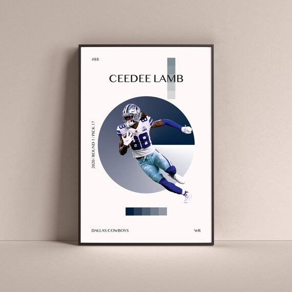 Ceedee Lamb Poster Dallas Cowboys Art Print Minimalist - Etsy