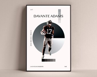 Davante Adams Las Vegas Raiders NFL Football Poster - Etsy