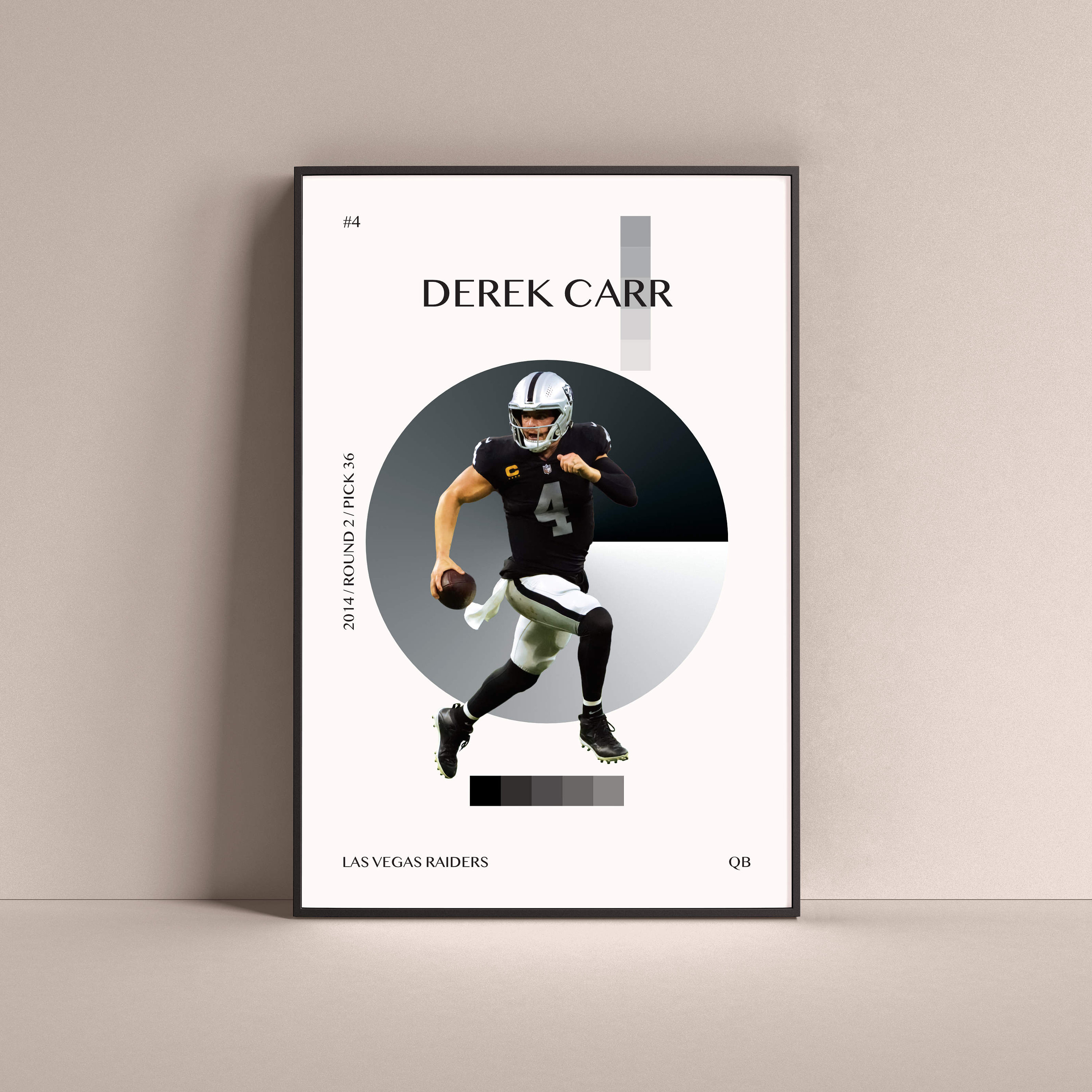 Derek Carr Poster Las Vegas Raiders Art Print Minimalist - Etsy