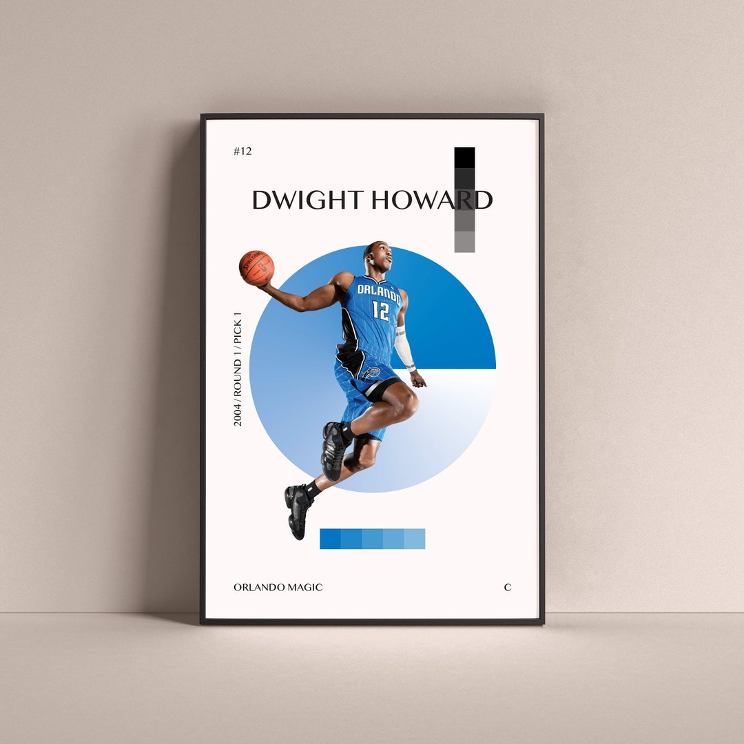 Dwight Howard Poster, Orlando Magic Art Print Minimalist Basketball ...