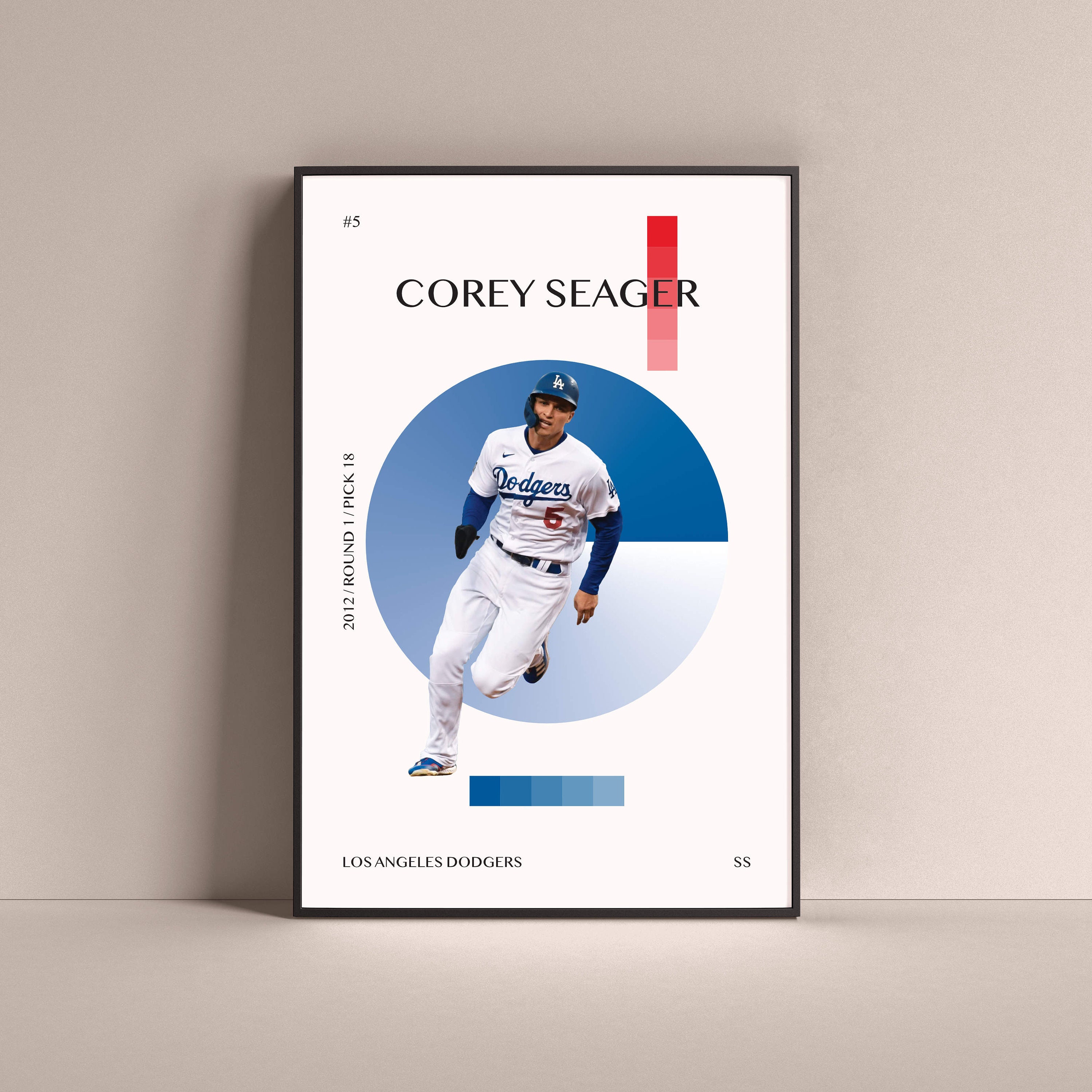 Corey Seager Poster Los Angeles Dodgers Art Print Minimalist - Etsy