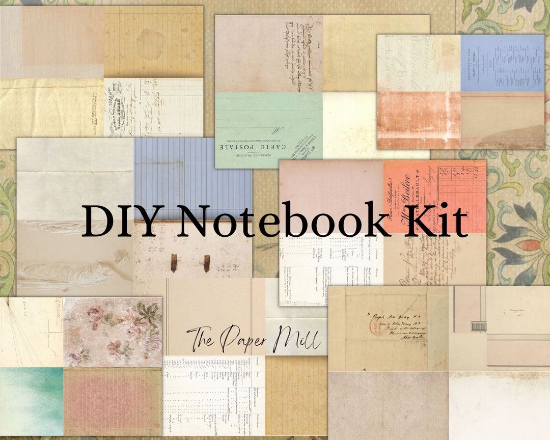 DIY Notebook Kit, Printable Junk Journal Grungy Vintage Printable ...