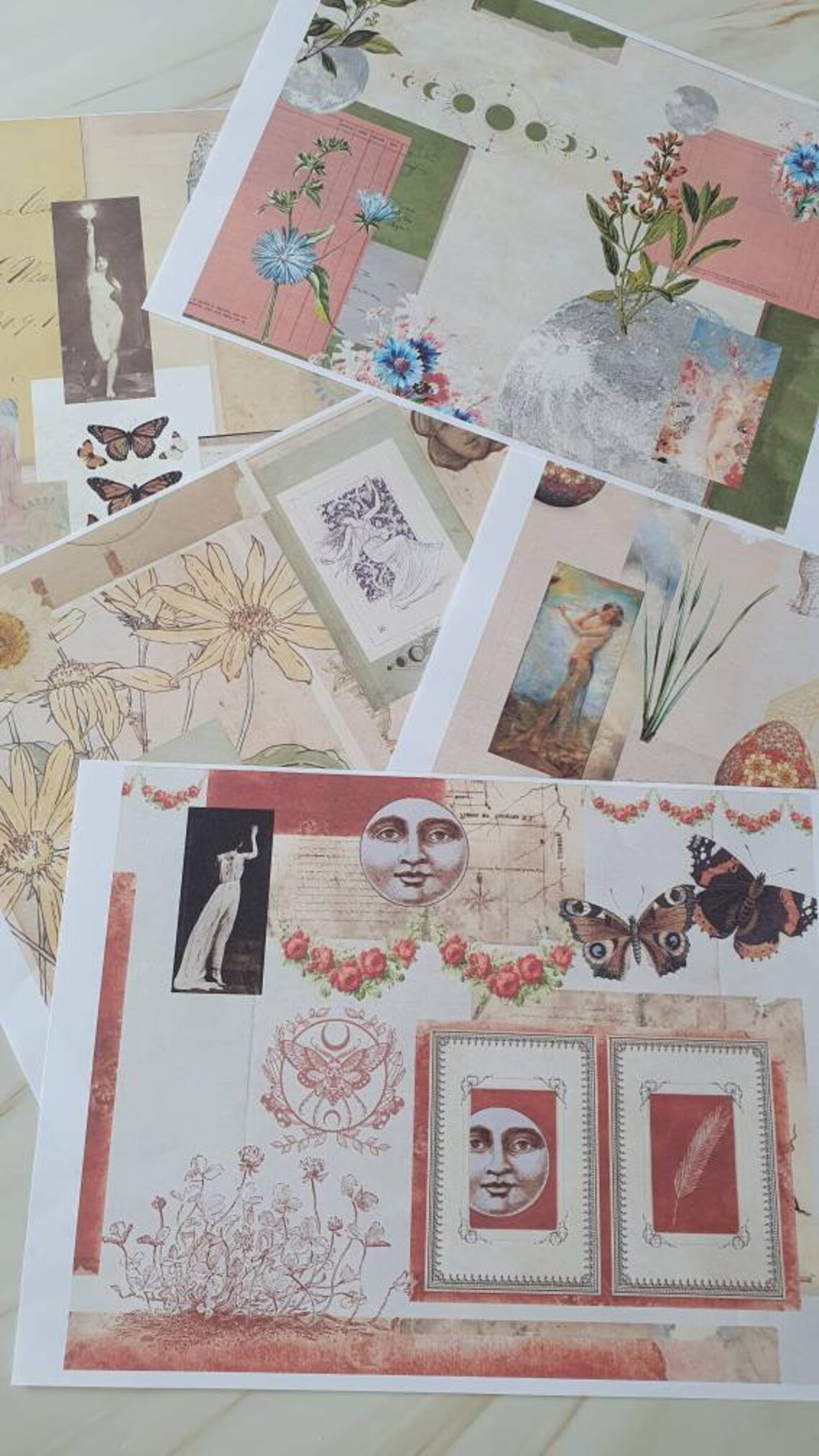 Spring Equinox Journal, Printable, Digital Download, Collage Sheet ...