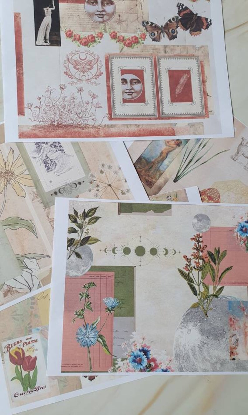 Spring Equinox Journal, Printable, Digital Download, Collage Sheet ...