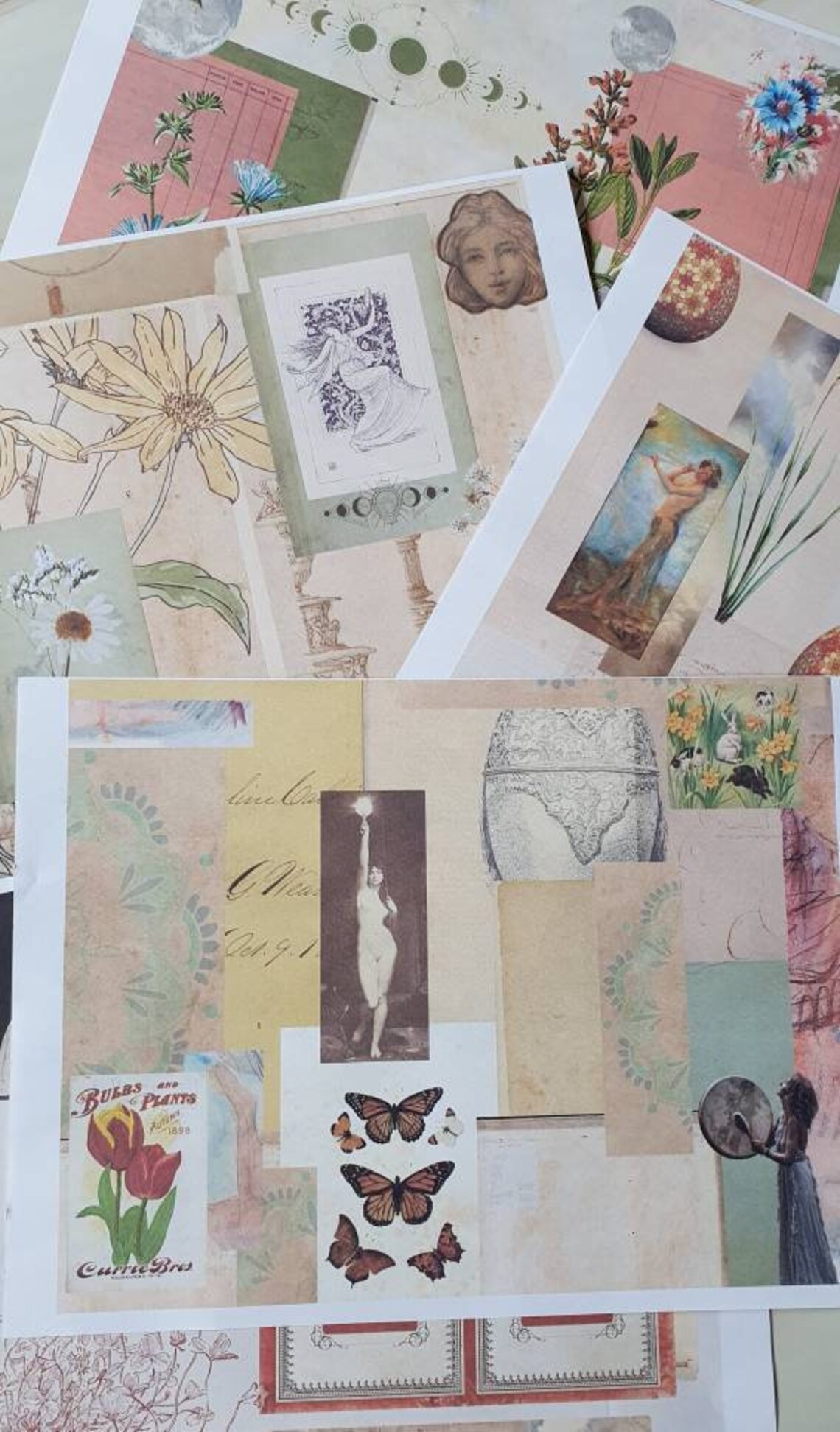 Spring Equinox Journal, Printable, Digital Download, Collage Sheet ...