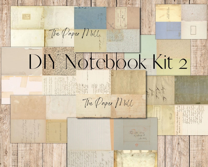 DIY Notebook Kit, Printable Junk Journal Grungy Vintage Printable ...