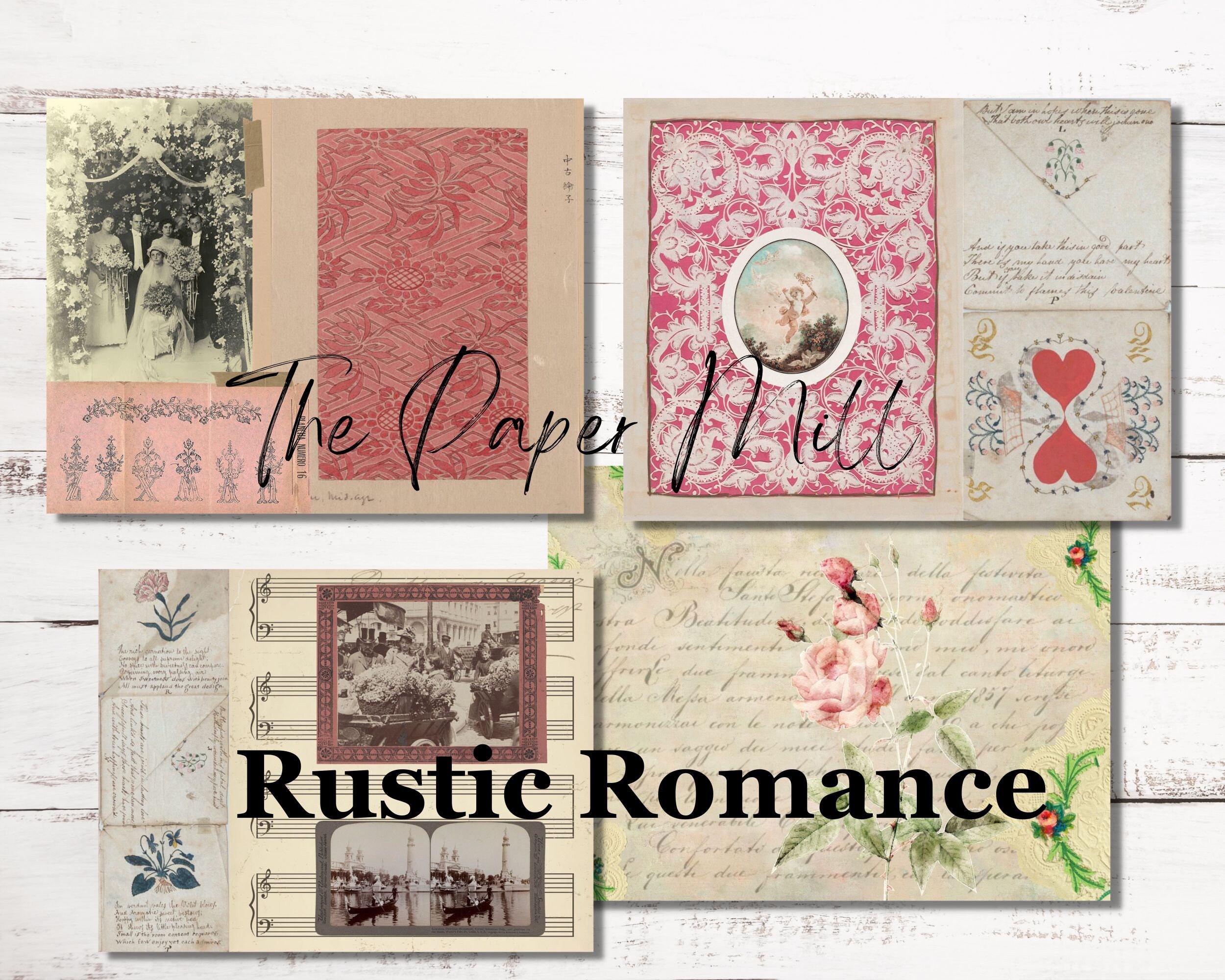 Rustic Romance Printable Collection - Digital Download - Antique Papers ...