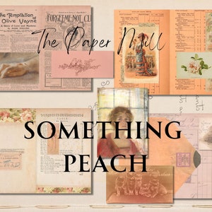 Vintage Something Peach Journal, Printable Vintage Paper, Digital ...