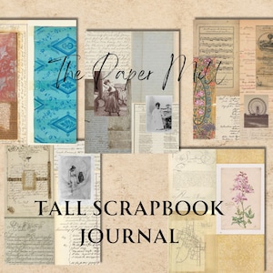 Vintage Thin Scrapbook Journal Kit, Printable Papers - Digital Download ...