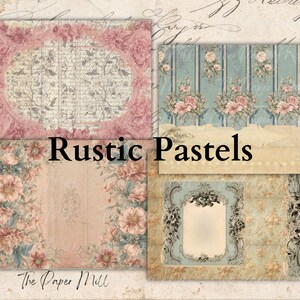 Vintage Rustic Pastels Printable Collection - Digital Download ...