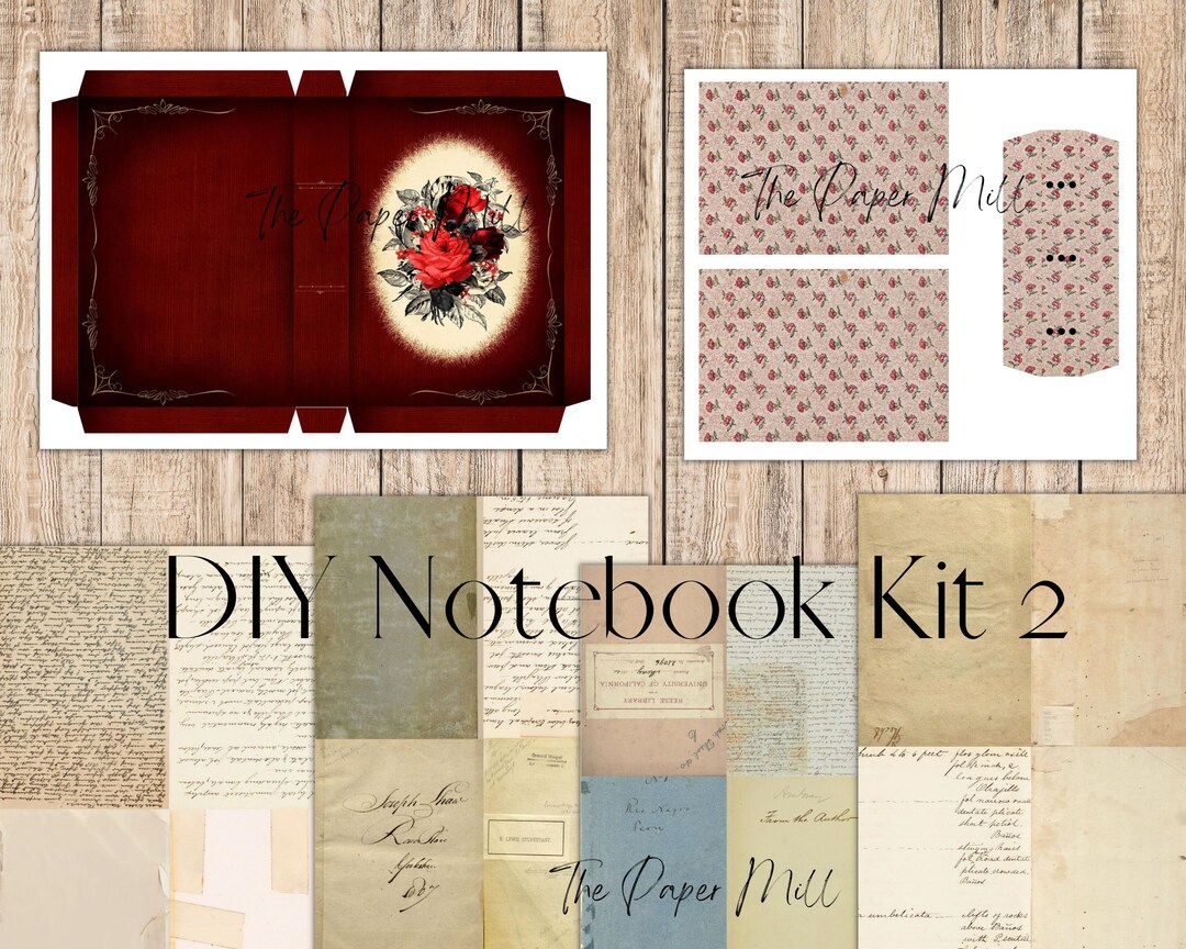 DIY Notebook Kit, Printable Junk Journal Grungy Vintage Printable ...