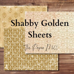 Shabby Golden Papers Junk Journal Kit, Grungy Vintage Printable ...