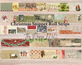 Junk Journal Digital, Pink Snippet Roll Strips, Faux Washi ...