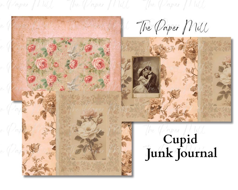 Collezione stampabile di Cupid Junk Journal - Download digitale - Carte ...