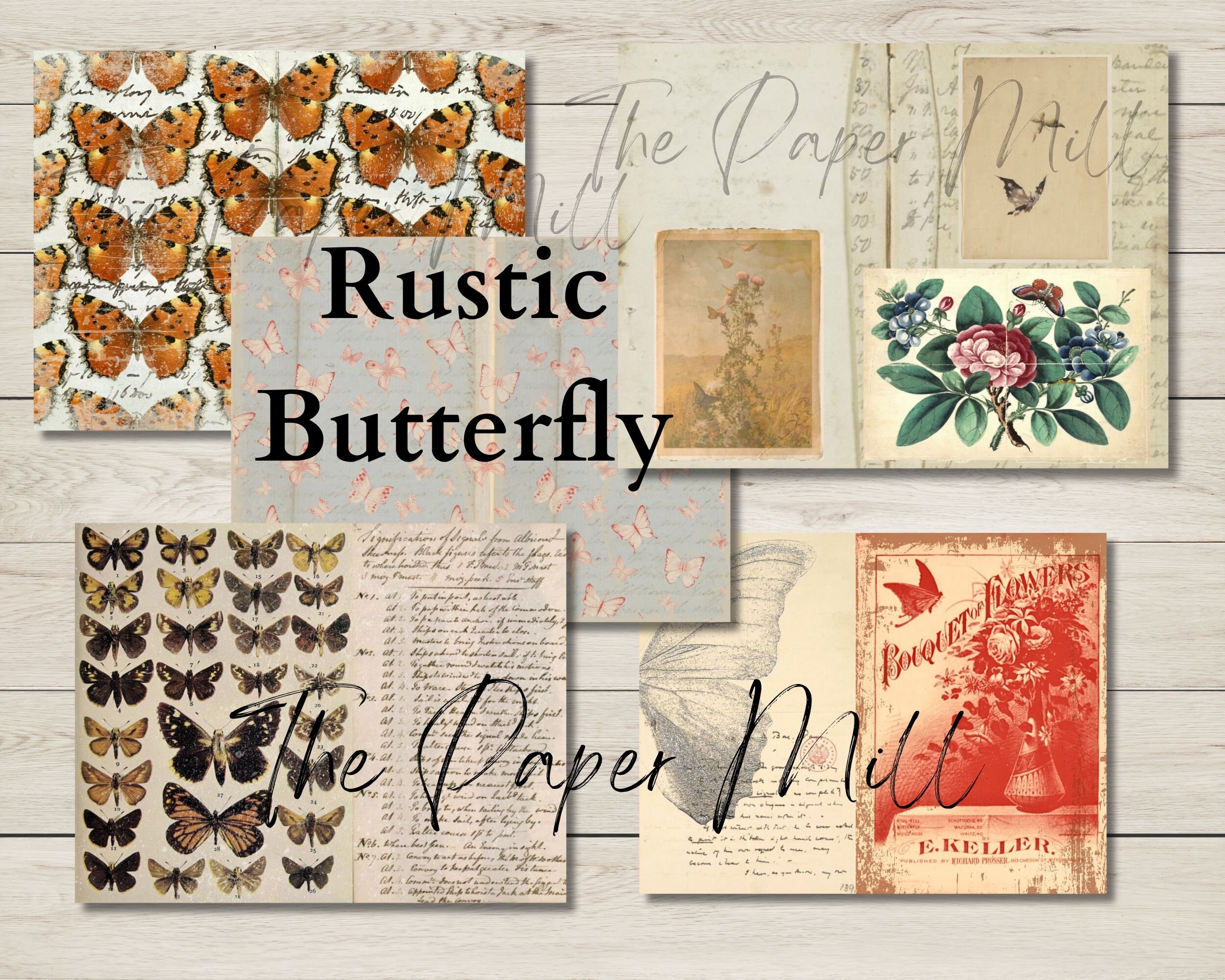 Rustic Butterfly Printable Collection - Digital Download - Antique ...