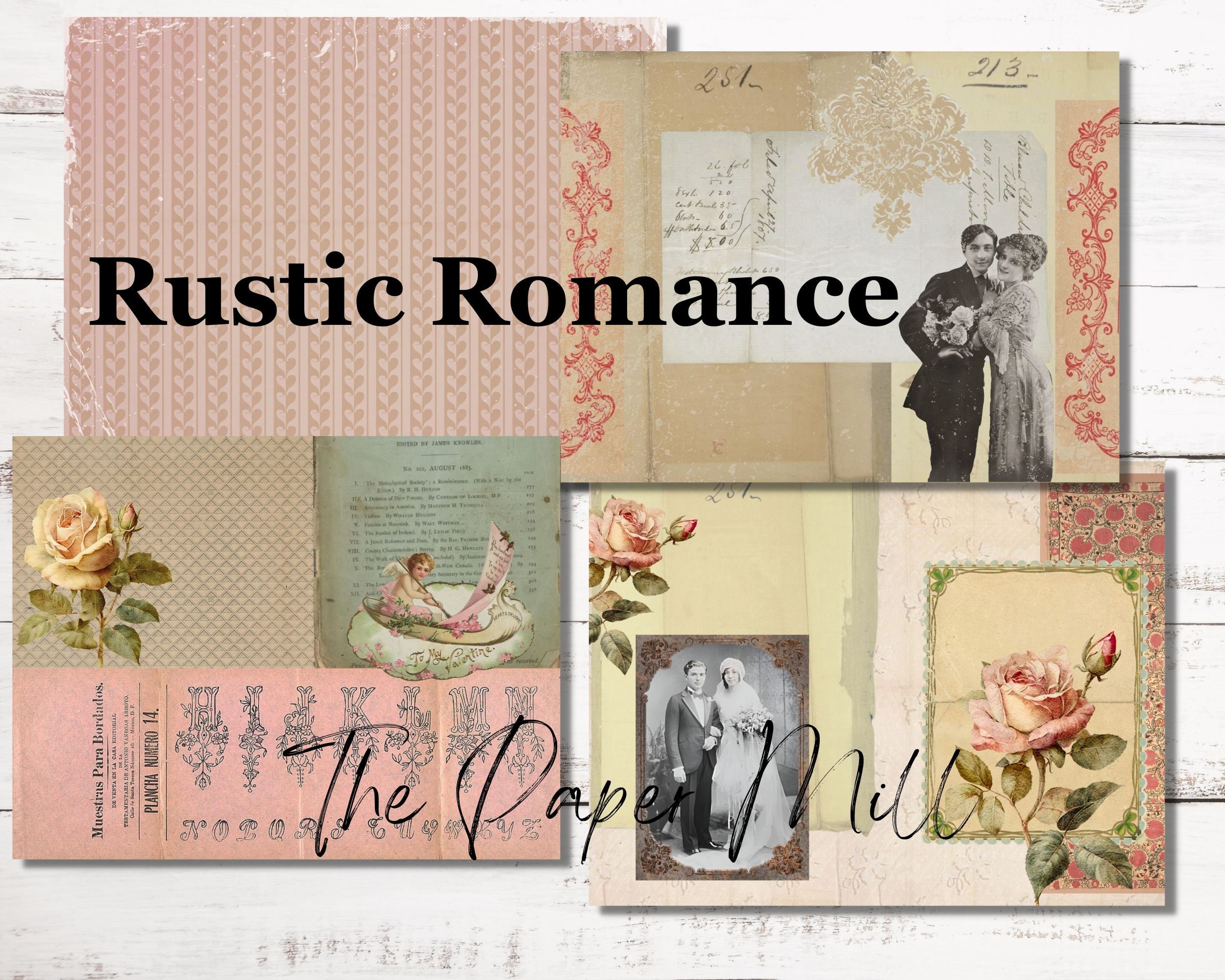 Rustic Romance Printable Collection - Digital Download - Antique Papers ...