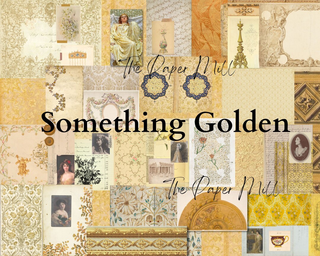 Vintage Something Golden Journal, Printable, Digital Download, Collage ...