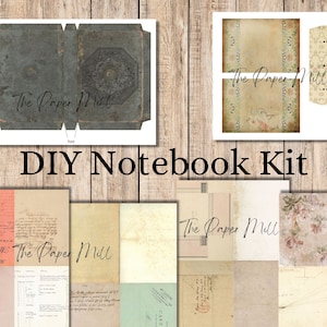 DIY Notebook Kit, Printable Junk Journal Grungy Vintage Printable ...