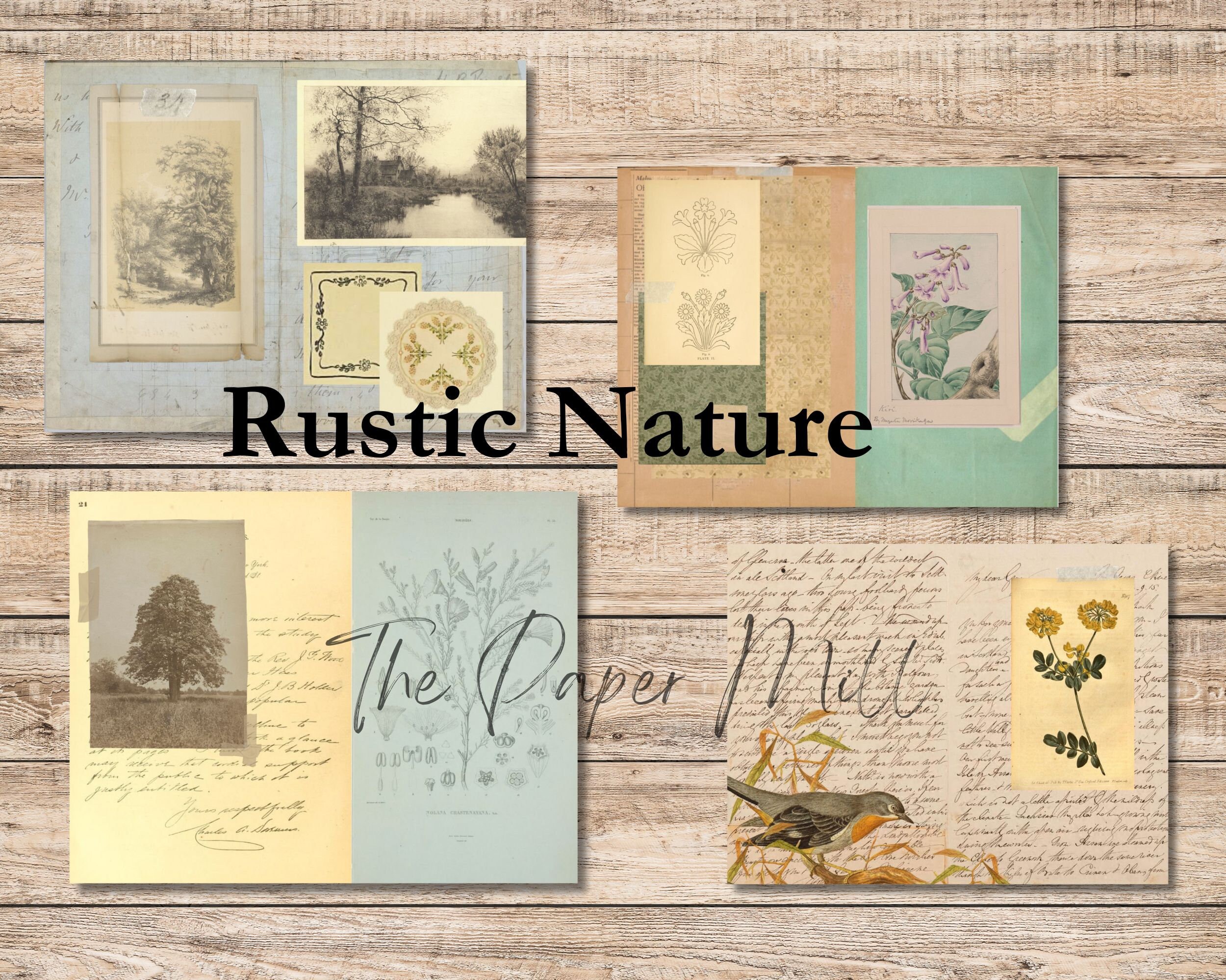 Vintage Rustic Nature Printable Collection - Digital Download - Antique ...