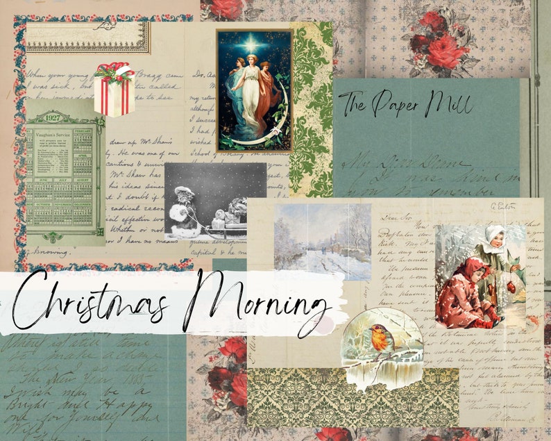 Christmas Morning Vintage Printable Collection - Digital Download ...