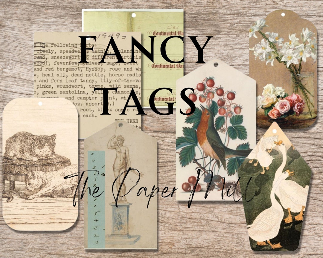 Digital Journal Papers, Fancy Tag Collection - Digital Download ...